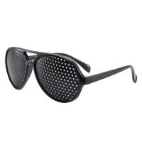 China Anti Myopia Astigmatism Pinhole Glasses 25g Black PVC Eyesight Improvement for Men Women for sale