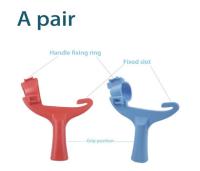 China Oculus Quest 2 VR Table Tennis Paddle Grip Handle Controllers Pair Red Plastic Accessories for sale