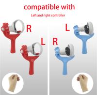 China Oculus Quest 2 VR Table Tennis Paddle Grip Handle Controllers Pair Red Plastic Accessories for sale