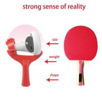 China Oculus Quest 2 VR Table Tennis Paddle Grip Handle Controllers Pair Red Plastic Accessories for sale