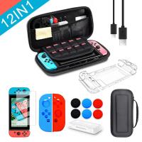 China 12 in 1 Hard Shell Carrying Case for Nintendo Switch with 20 Game Cartridges 260x135x50mm for sale