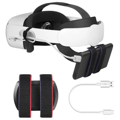 China Oculus Quest 2 Battery Strap Adjustable Fixed VR Headset Strap 5000mAh Power Bank Holder for sale