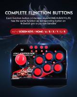 China 4 in 1 Retro Arcade Joystick USB Wired Fighting Stick Game Controller for Android TV PC PS3 for sale