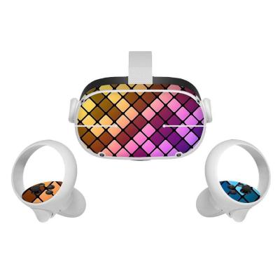China PVC Protective Skin Decals for Oculus Quest 2 Handle Sticker Film Removable VR Accessories Custom Design for sale