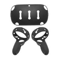 China Silicone Helmet Protection Cover and Controller Grip Cover for Oculus Quest VR 130g Anti-Throw Protective Accessory for sale