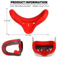 China Wholesale Silicone Cover for Oculus Quest 2 Durable Comfortable VR Face Mask Blindfold 6 Colors for sale