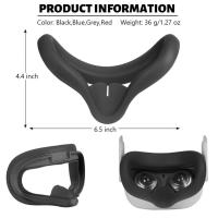 China Wholesale Silicone Cover for Oculus Quest 2 Durable Comfortable VR Face Mask Blindfold 6 Colors for sale