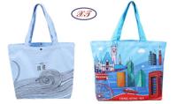 China High Capacity Canvas Shoulder Bag 32x12x30cm Cotton Shopping Beach Bag for Women for sale