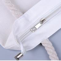 China High Capacity Canvas Shoulder Bag 32x12x30cm Cotton Shopping Beach Bag for Women for sale