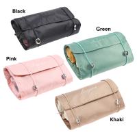 China 4 Piece Cosmetic Bag Set Polyester Travel Toiletry Organizer Waterproof Foldable Nylon Makeup Pouch 1000 Pcs MOQ for sale