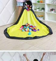 China Toy Storage Bag with Large Play Mat 31x31cm Waterproof Oxford Foldable Organizer Bin for sale