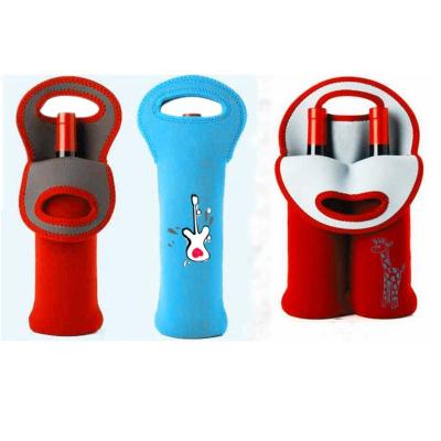 China Custom Neoprene Insulated Beer Bottle Cooler Bag Foldable Eco Friendly OEM for sale