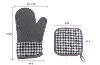 China Custom Printed Oven Mitt 16x28cm Cotton Linen Microwave Gloves ODM OEM for sale