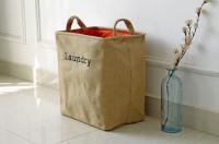 China Waterproof Jute Foldable Laundry Basket Dirty Clothes Basket For Packing for sale
