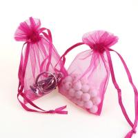 China Custom Organza Drawstring Gift Pouch Bag with Logo for Jewelry Packaging 10x15cm for sale