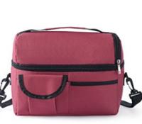 China Insulated Bicycle Cooler Lunch Bag 13x8x8 Inch Oxford Cloth Reusable Shoulder Bag for Food Delivery for sale