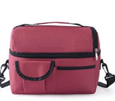 China Insulated Bicycle Cooler Lunch Bag 13x8x8 Inch Oxford Cloth Reusable Shoulder Bag for Food Delivery for sale