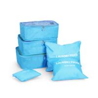 China 6 Pieces Polyester Travel Laundry Bag For Shoes Clothes for sale