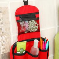 China Waterproof Nylon Travel Hanging Cosmetic Makeup Bag Organizer Custom Logo OEM 1000pcs MOQ for sale