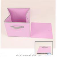 China Portable Non Woven Underwear Storage Box with Lid 27x20x17cm Custom 420D 600D for sale
