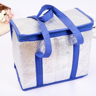 China Wholesale Portable Large Aluminium Foil Insulated Cooler Bag Reusable Lunch Food Delivery Box for sale