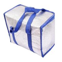 China Customizable Double Aluminium Foil Insulated Cooler Bag 20L for Food Delivery for sale