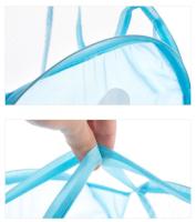 China Nylon Woven Foldable Laundry Basket Mesh Pop Up Hamper for sale