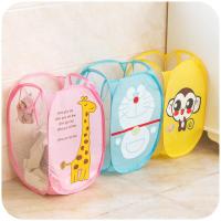 China 27.5*50cm Foldable Laundry Basket Portable Reusable Pop Up Laundry Bin for sale