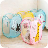 China 27.5*50cm Foldable Laundry Basket Portable Reusable Pop Up Laundry Bin for sale