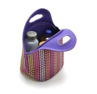 China Custom Neoprene Insulated Lunch Cooler Bag 31x18x31cm Portable Picnic Beach Bag for sale