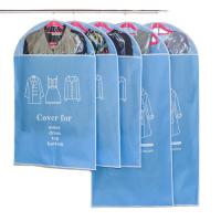 China Foldable Non Woven Garment Storage Bag 60x90cm Zipper Top Dry Cleaning Suit Cover for sale
