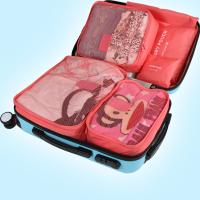 China Polyester Folding Toiletry Travel Organizer Bag Set 6Pcs for sale