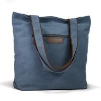 China Promotional Folding Canvas Tote Bag 37x35x10cm Custom Logo Travel Handbag for Men for sale