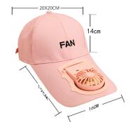 China Solar Fan Sun Hat with USB Charging Port Breathable Fabric Custom Color for Outdoor Travel for sale