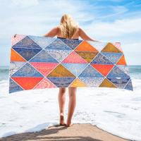 China Custom Polyester Beach Towel 140x70cm Quick Dry Sunscreen Blanket for Women for sale