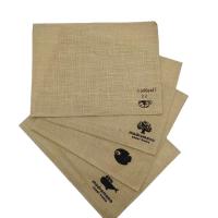 China Waterproof Burlap Jute Tea Towel 28x38 cm Eco-Friendly Reusable Coffee Cup Mat for Home Hotel Restaurant for sale