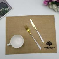 China Waterproof Burlap Jute Tea Towel 28x38 cm Eco-Friendly Reusable Coffee Cup Mat for Home Hotel Restaurant for sale