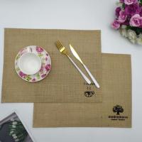 China Waterproof Burlap Jute Tea Towel 28x38 cm Eco-Friendly Reusable Coffee Cup Mat for Home Hotel Restaurant for sale