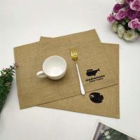 China Waterproof Burlap Jute Tea Towel 28x38 cm Eco-Friendly Reusable Coffee Cup Mat for Home Hotel Restaurant for sale