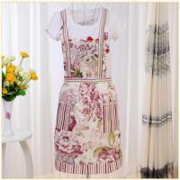 China Household Kitchen Tools And Utensils Flower Printed Adjustable Thickened Kitchen Apron for sale