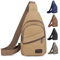 China Custom Canvas Men Sling Crossbody Bag 100pcs MOQ Outdoor Sports Chest Messenger Pack for sale