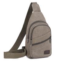 China Custom Canvas Men Sling Crossbody Bag 100pcs MOQ Outdoor Sports Chest Messenger Pack for sale