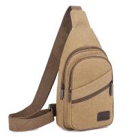 China Custom Canvas Men Sling Crossbody Bag 100pcs MOQ Outdoor Sports Chest Messenger Pack for sale