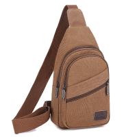 China Custom Canvas Men Sling Crossbody Bag 100pcs MOQ Outdoor Sports Chest Messenger Pack for sale
