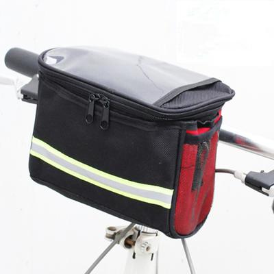 China Waterproof Bike Handlebar Bag MTB Front Frame Pannier Organizer Pouch 1000pcs MOQ Custom Logo for sale