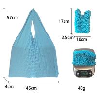 China Magic Expansion Fold Pleated Stretch Mini Bag Large Capacity Elastic Portable Shopping Handbag Tote Polyester for sale