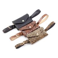 China PU Leather Waist Bag 2 in 1 Ladies Belt Fanny Pack 20x10cm Adjustable Strap for sale