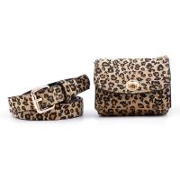 China PU Leather Waist Bag 2 in 1 Ladies Belt Fanny Pack 20x10cm Adjustable Strap for sale