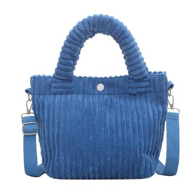China Custom Cotton Corduroy Women's Crossbody Bag 20x10cm Eco-Friendly Nylon Button Shoulder Bag for sale