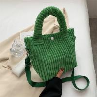 China Custom Cotton Corduroy Women's Crossbody Bag 20x10cm Eco-Friendly Nylon Button Shoulder Bag for sale